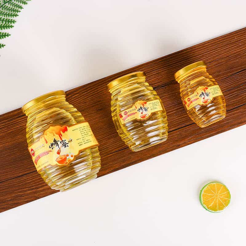Thread Glass Honey Jar - SGSBOTTLE